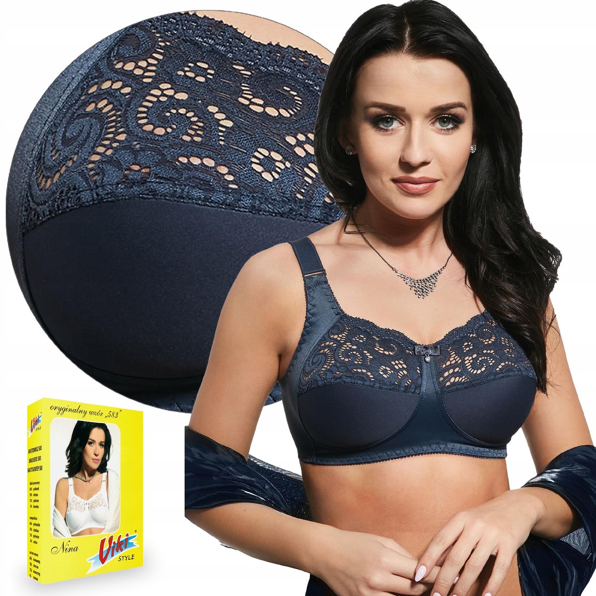 Seksowny Biustonosz Nina 583 Viki Grafitowy 95C - Inna marka | Moda Sklep EMPIK.COM