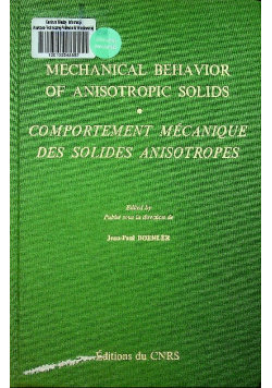 Seller Image Mechanical Behavior of Anisotropic Solids Comportment ...