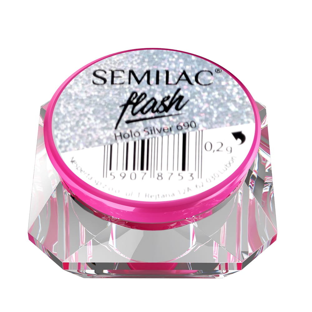 Semilac 690 Flash Holo Silver - 0,2g | Sklep EMPIK.COM