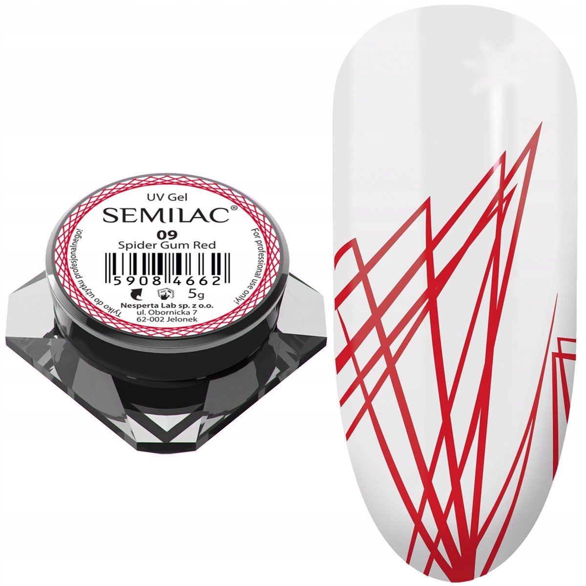 SEMILAC SPIDER GUM ŻEL DO ZDOBIEŃ - 09 RED NEON | Sklep EMPIK.COM