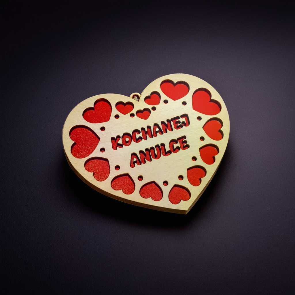 Serce czerwone personalizowane - 10cm - Drewniany Wiking | Sklep EMPIK.COM