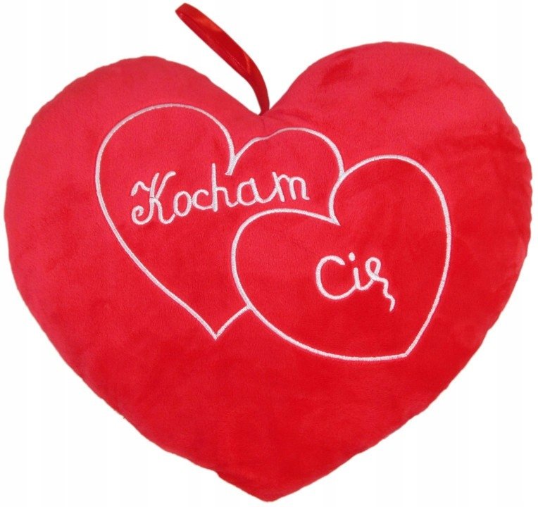 SERCE PLUSZOWE PODUSZKA "KOCHAM CIĘ" 37CM WALENTYNKI DZIEŃ KOBIET - Sun ...