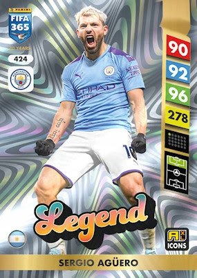 Sergio AGUERO - FIFA 365 2025 PANINI 10 YEARS ICONS LEGEND 424 - Panini ...