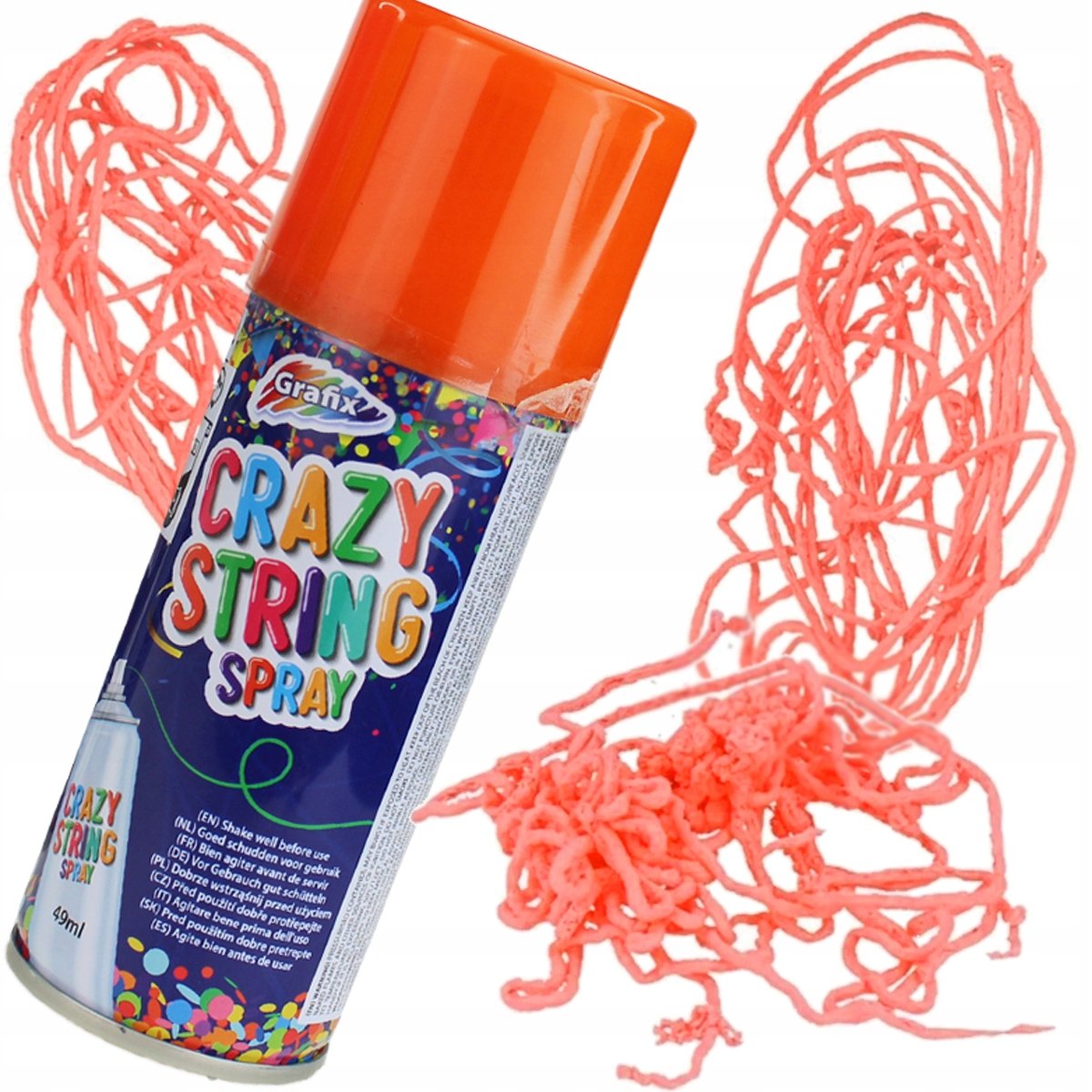 Serpentyna Konfetti W Sprayu Neon Na Urodziny Imprezę Pomarańczowy ...