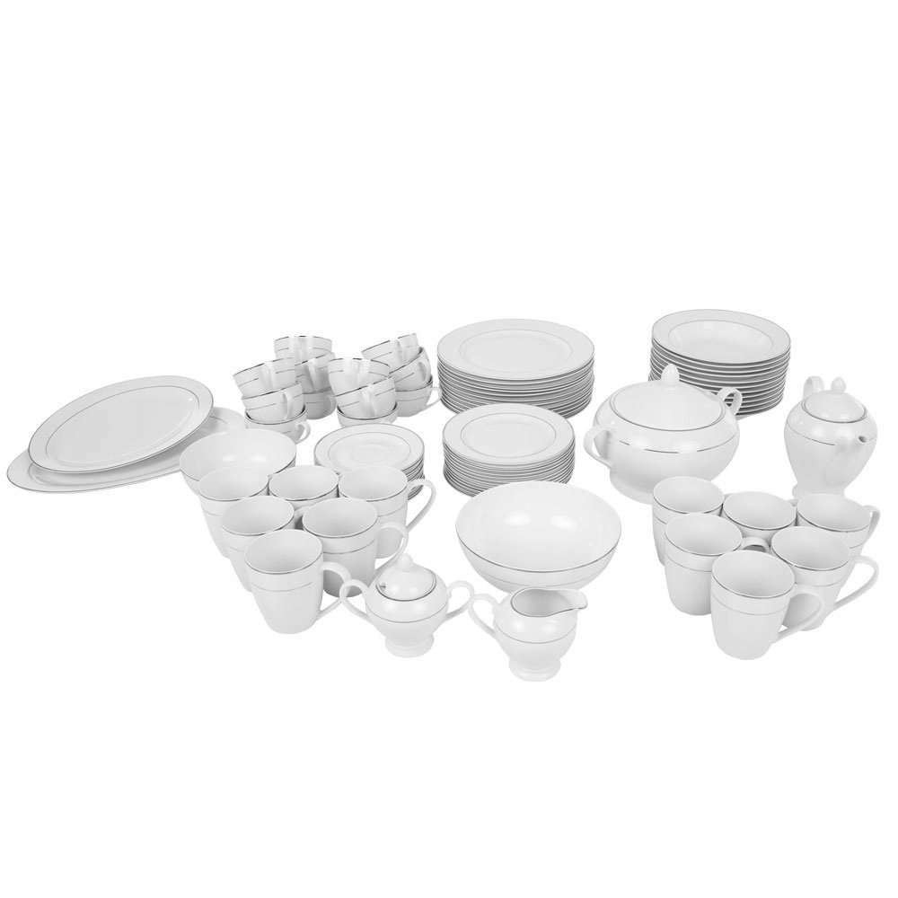 Serwis Obiadowy Dla 12 Osób Aura Silver Ambition - Ambition | Sklep ...