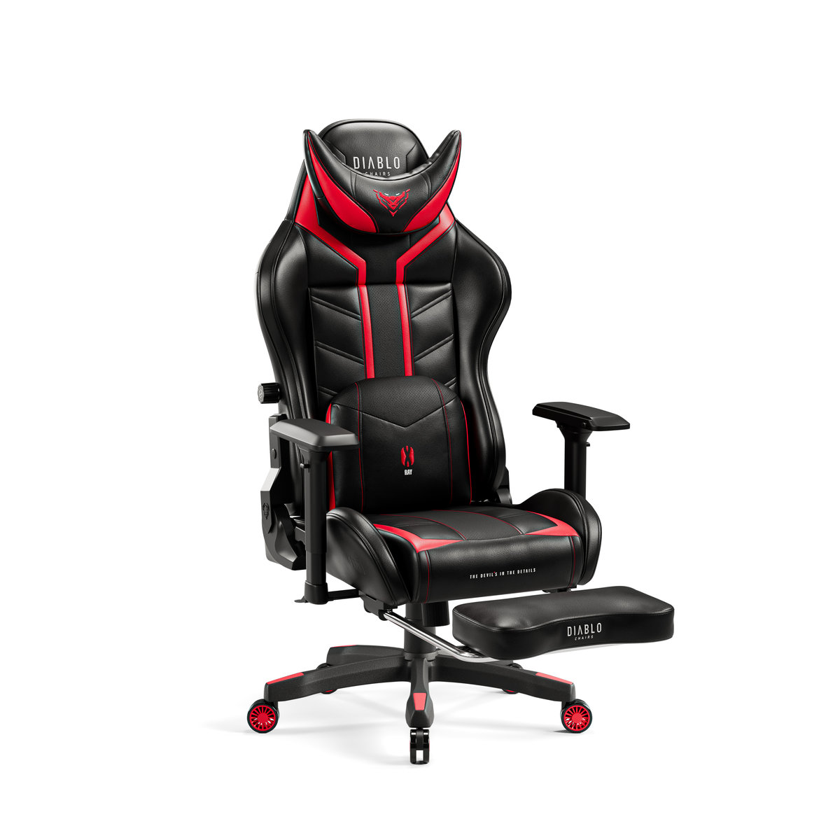 Set Gamingowy: Fotel Diablo X-Ray Normal Czarno-Czerwony + Czarny ...