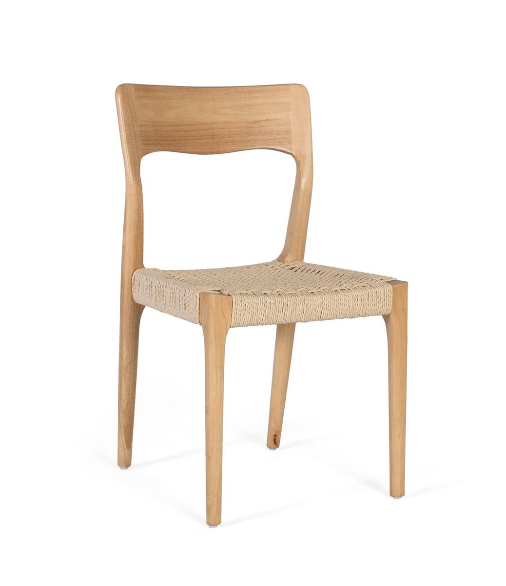 Set of 2 chairs made of rubber wood - giner and colomer | Sklep EMPIK.COM