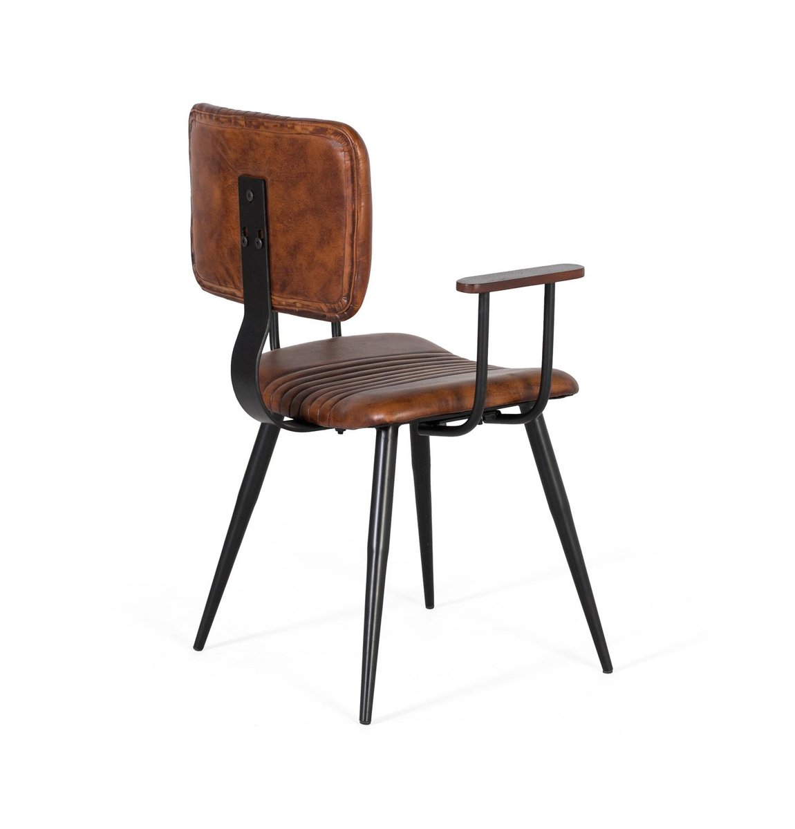 Set of 2 chairs with a sturdy black iron tube frame - giner and colomer ...