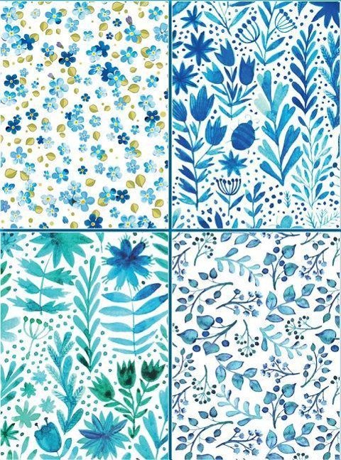 Set of Four Magnetic Notepads: Blue Abstract - Anness Publishing ...