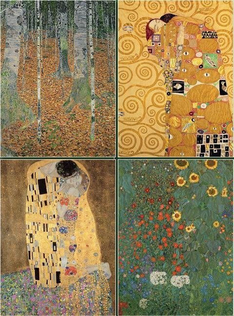 Set of Four Magnetic Notepads: KLIMT - Anness Publishing | Książka w Empik