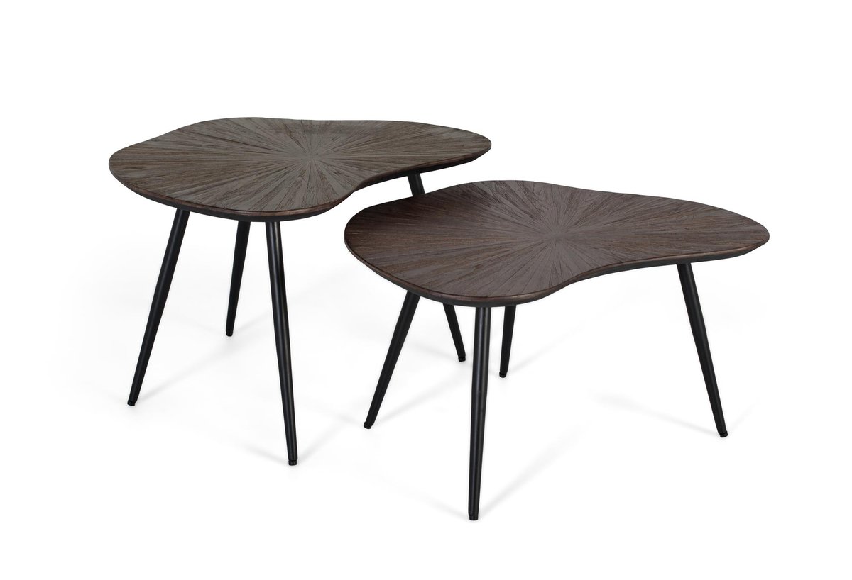 Set of two nesting side tables with an irregular design - giner and ...