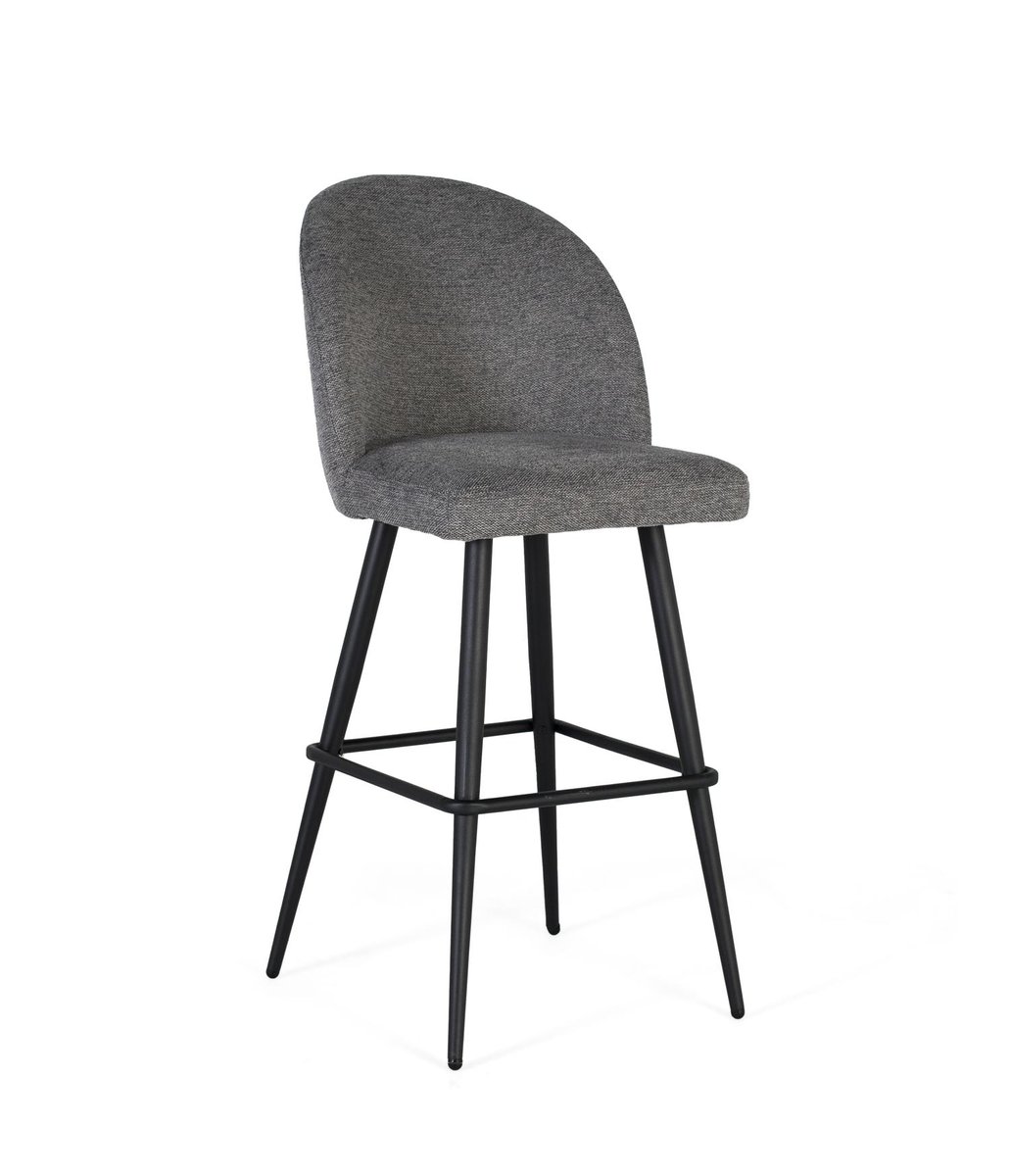 Set of two stools upholstered in fabric and padded - giner and colomer ...