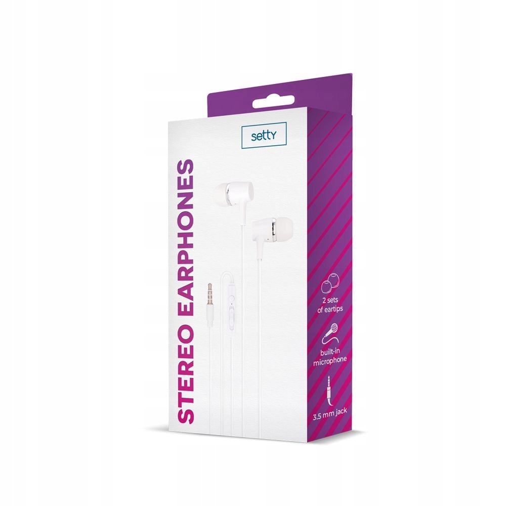 Setty Słuchawki Przewodowe Douszne Białe - Setty | Sklep EMPIK.COM