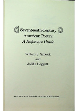 Seventeenth Century American Poetry A Reference Guide - | Książka w Empik