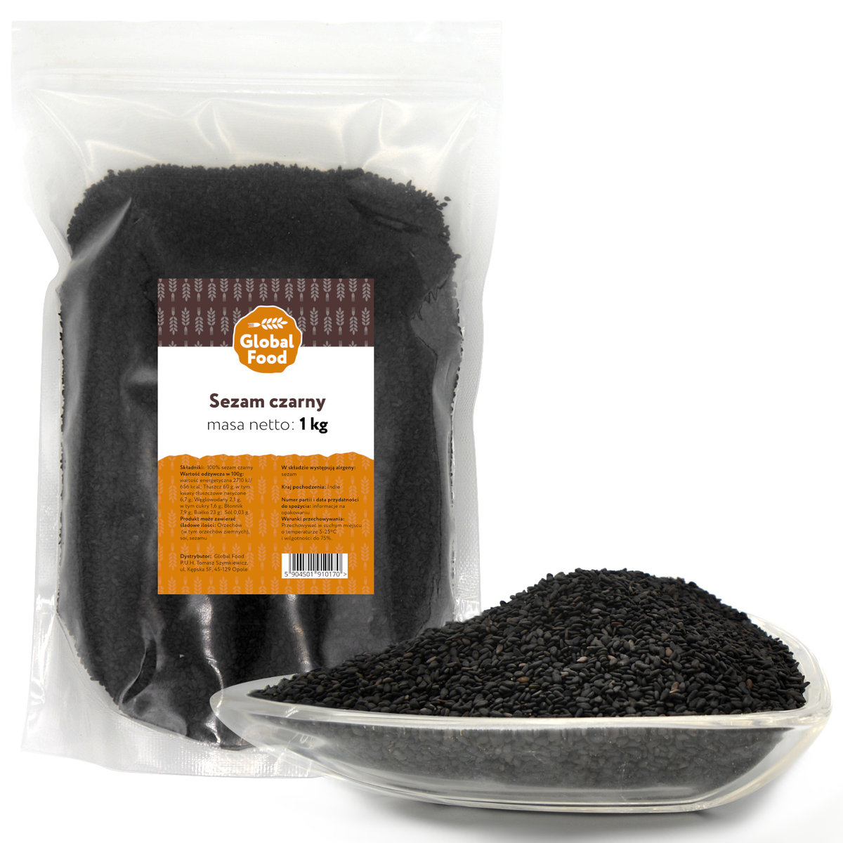 Sezam Czarny Ziarno Global Food 1Kg 1000G - Inny producent | Sklep EMPIK.COM