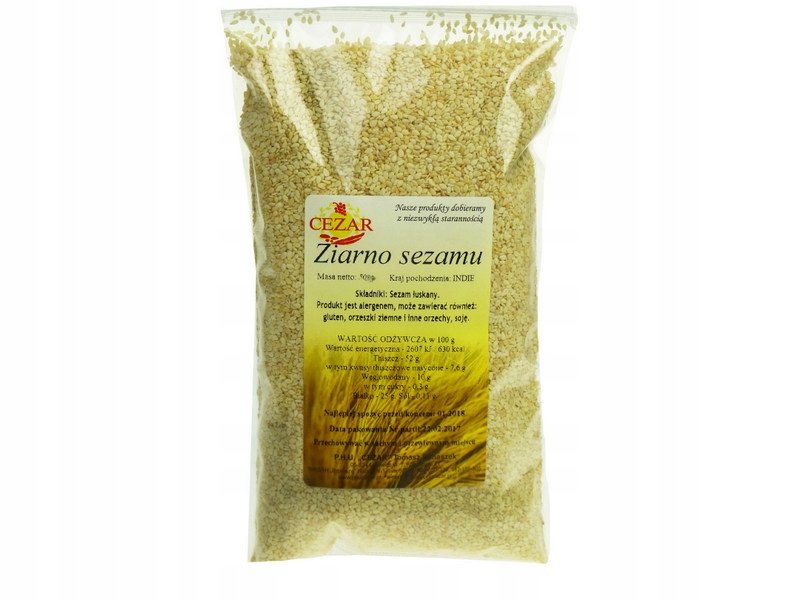 Sezam łuskany 1 kg BIAŁY ziarno ziarna sezamu - P.H.U. Cezar | Sklep EMPIK.COM