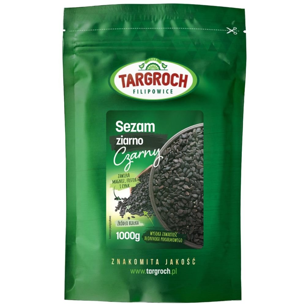 Sezam Łuskany Czarny Ziarno 1 kg - Targroch - Targroch | Sklep EMPIK.COM