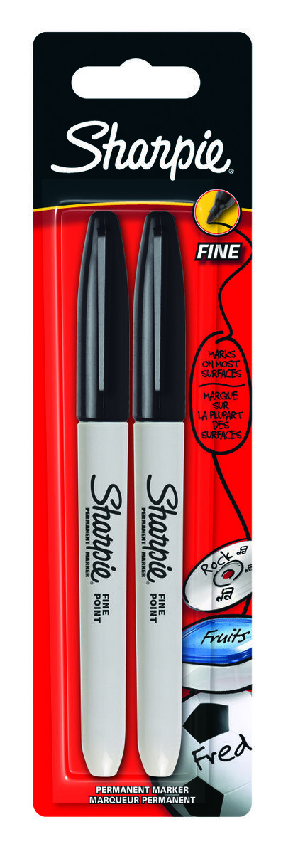 Sharpie Permanent Marker Fine czarny 1.0mm - 2szt. (blister) - Sharpie ...