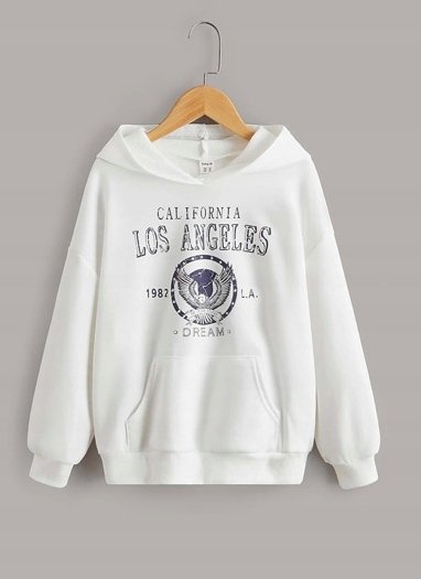 SHEIN BIAŁA BLUZA DZIECIĘCA Z NADRUKIEM 128 V3P - Shein | Sklep EMPIK.COM