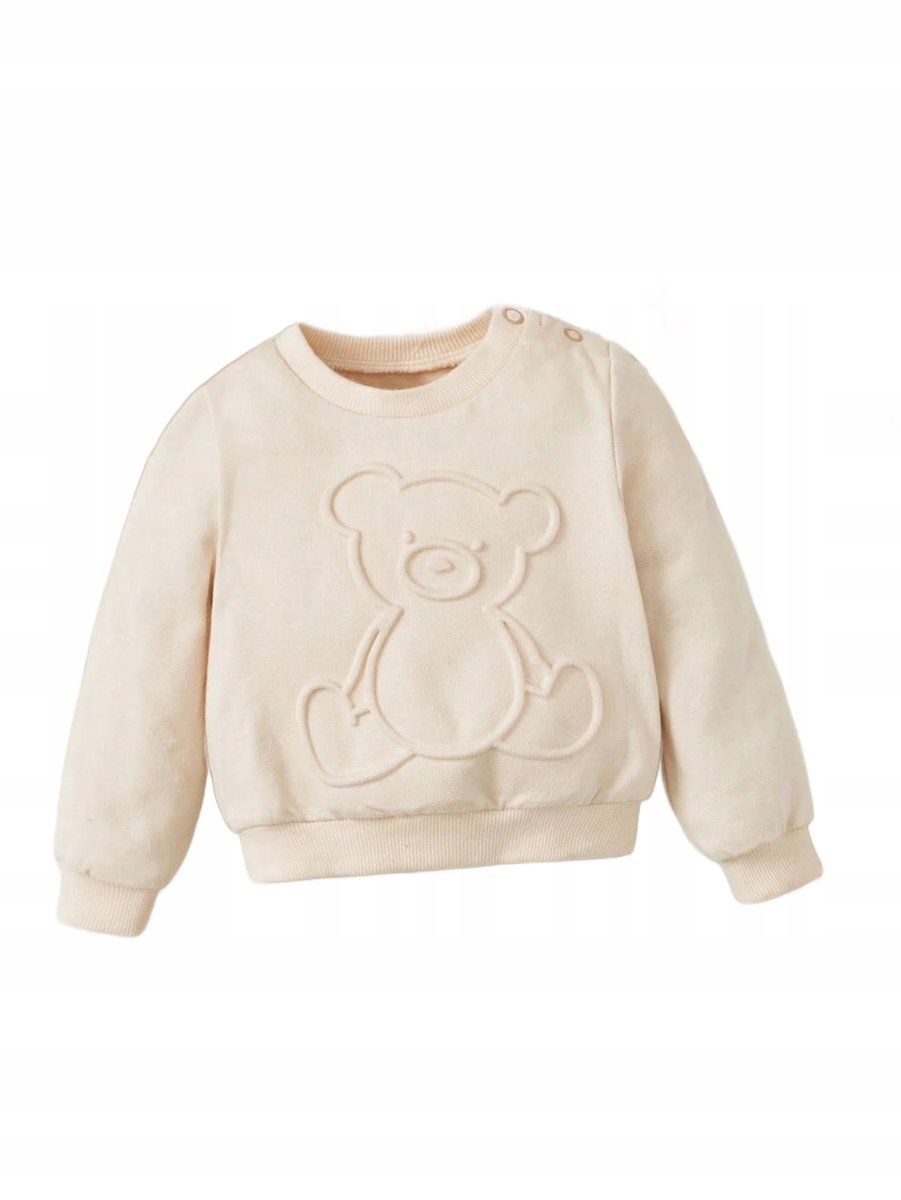 SHEIN BLUZA DZIECIĘCA BEŻOWA MIŚ Z GUZIKAMI NA RAMIENIU 74 1LA - Shein ...
