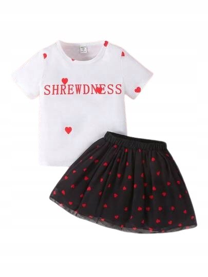 SHEIN DZIEWCZĘCY KOMPLET BLUZKA I SPÓDNICZKA 104-110cm ŁUN - Shein ...