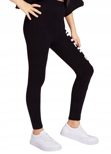 SHEIN LEGGINSY DZIECIĘCE CZARNE NAPISY 140 V7L - Shein | Sklep EMPIK.COM