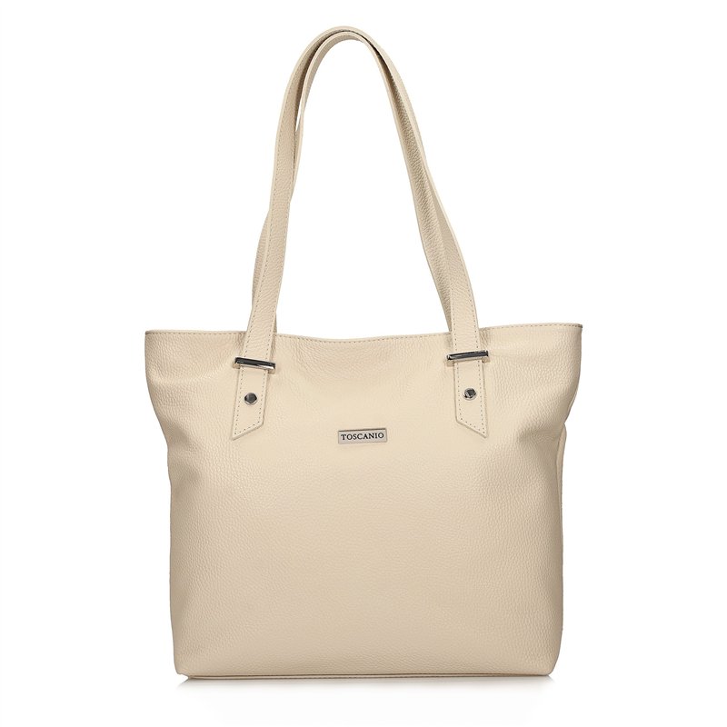 Shoperka groszkowa skóra Toscanio C60 - Toscanio | Moda Sklep EMPIK.COM