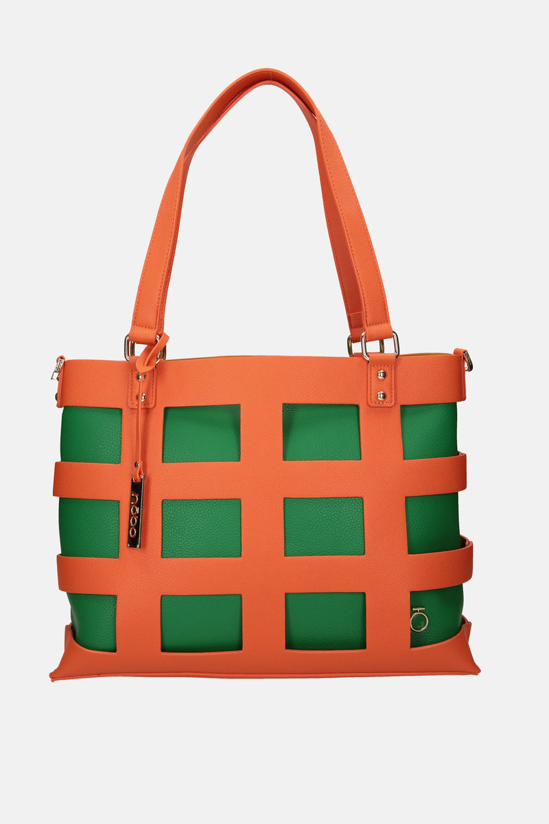 Shopperka Nobo „Zbrojka 39” pomarańczowo- zielona - Nobo | Moda Sklep EMPIK.COM