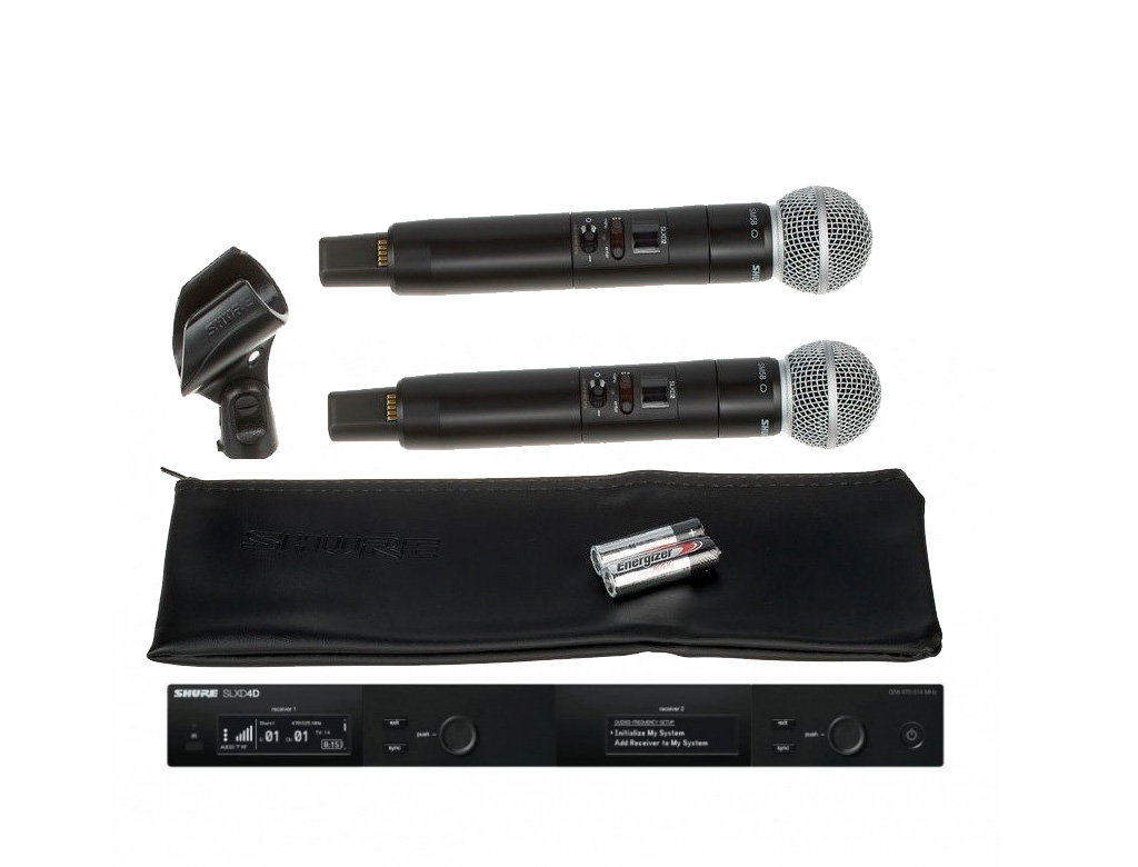 'SHURE SLXD24DE/SM58 ZESTAW BEZPRZEWODOWY PODWÓJNY SHURE SLXD24DE/SM58 ...