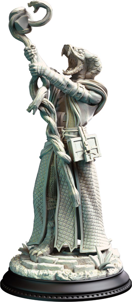 Shyasara - Kultysta Magik Wąż Figurka 14k + BONUS do DND D&D druk 3D RPG - Iron Shield ...