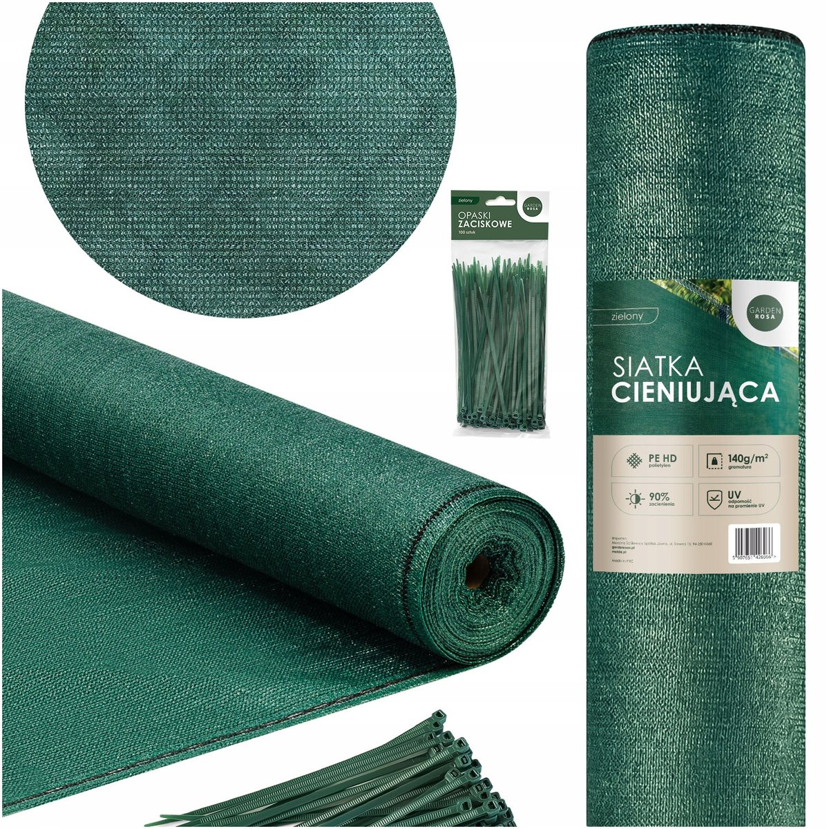 SIATKA CIENIUJĄCA 90% UV OSŁONA MASKUJĄCA 1,5x10m 140g/m NA OGRODZENIE PŁOT - Inna marka | Sklep ...