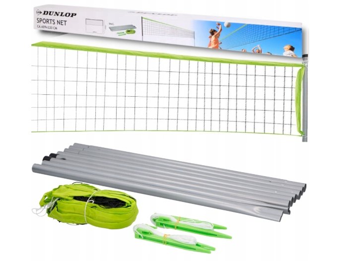 Siatka Do Siatkówki Badmintona Tenisa Zestaw Słupki Mocna 609X220 Cm ...