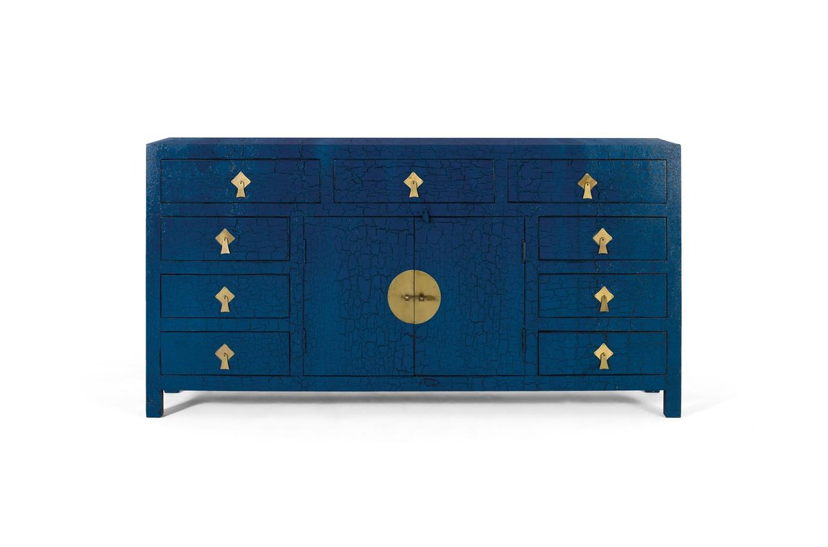 Sideboard with multiple doors and drawers, blue - giner and colomer ...