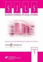 Silesian Journal of Legal Studies Volume 7 - W opisie | Książka w Empik
