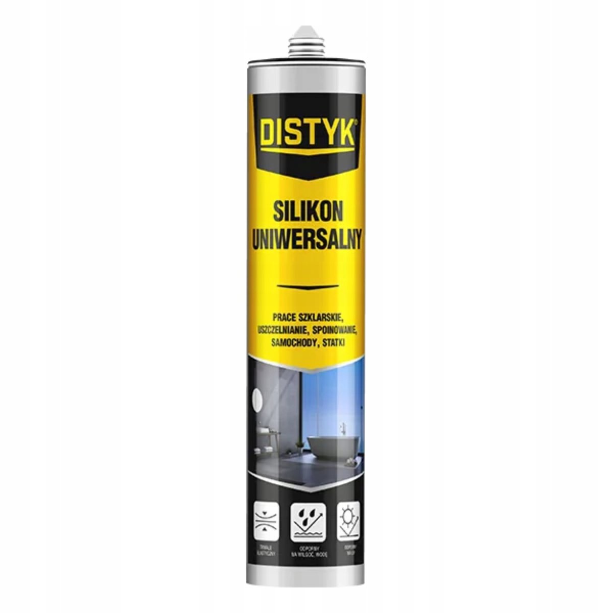 Silikon uniwersalny biały 280 ml Den Braven Distyk 30122DPL - Distyk | Sklep EMPIK.COM