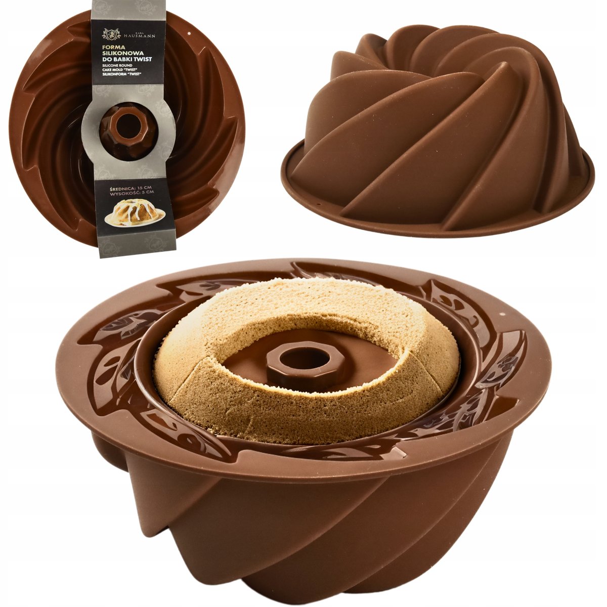 Silikonowa Forma Do Babki Pieczenia Z Kominem 15Cm Forma Na Ciasto Mała ...