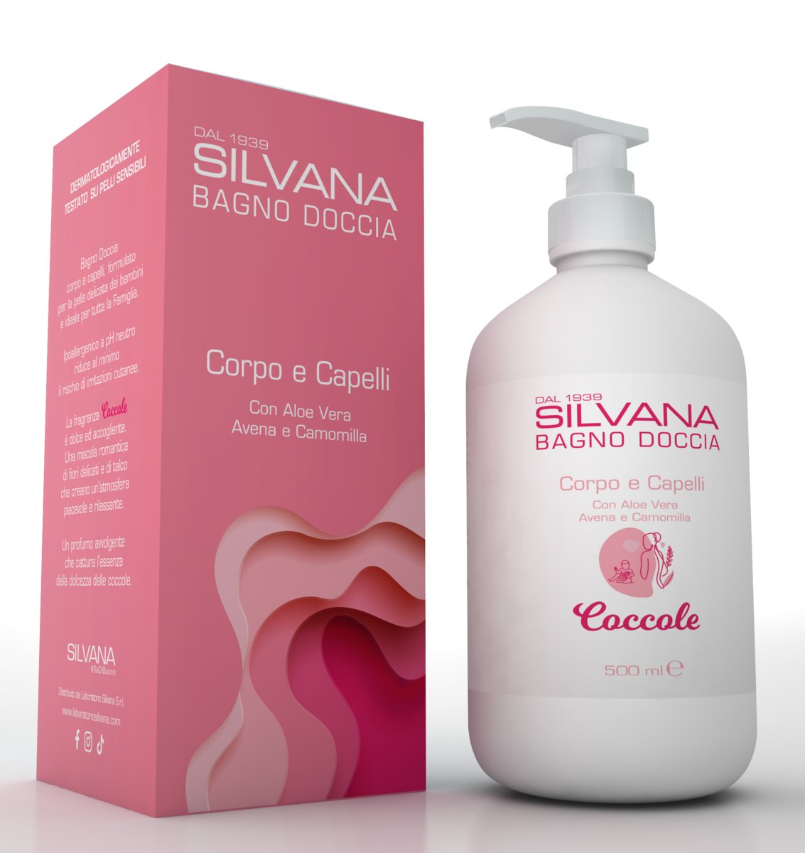 Silvana, Płyn do mycia ciała i włosów, aloes rumianek owsianka, 500ml ...