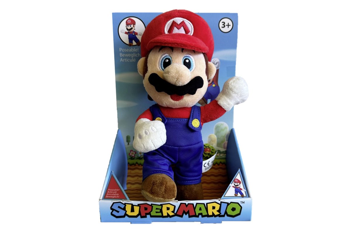 Simba 109231533 Super Mario Poseable, pluszowa figurka, 25 cm, ruchome ...