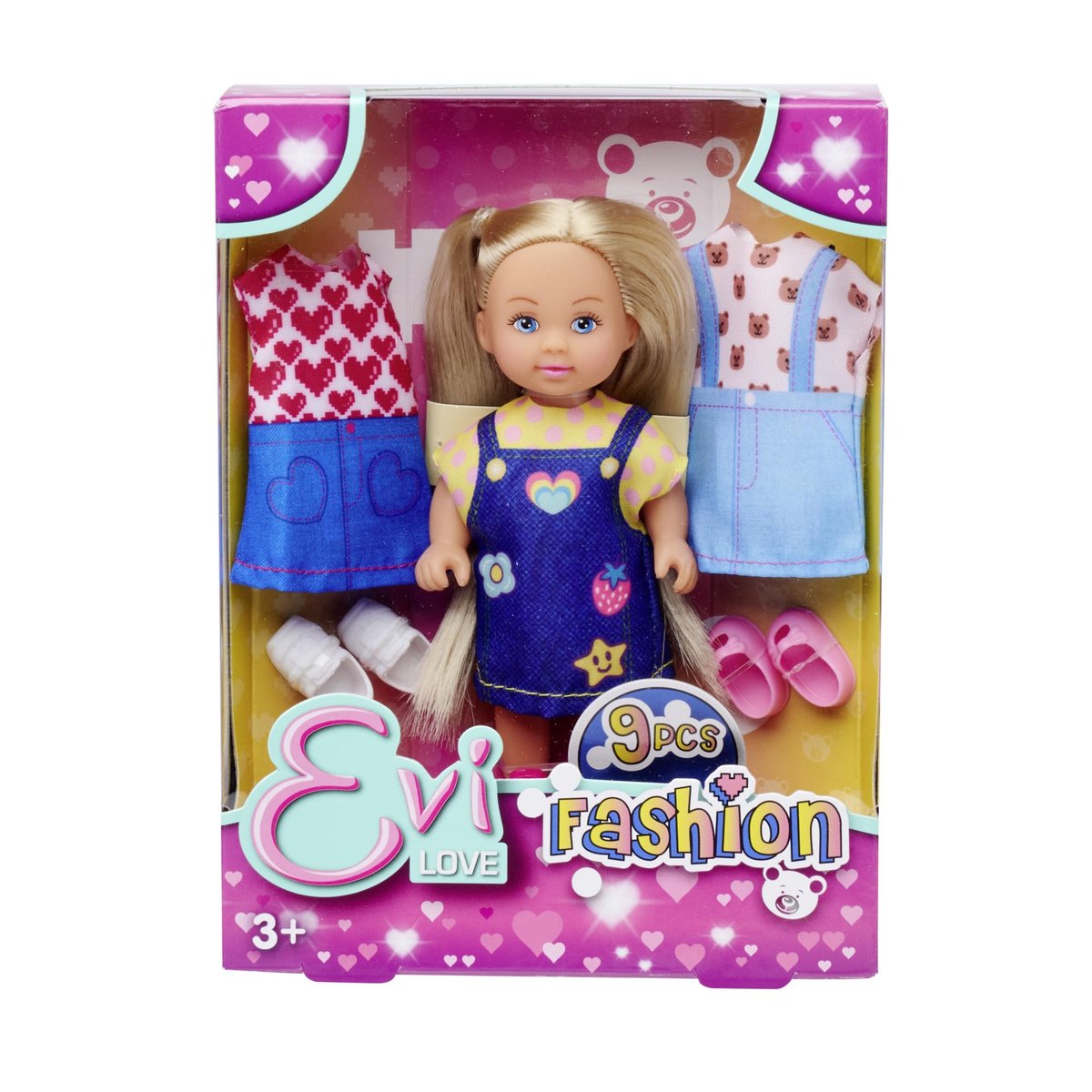 Simba Evi Love Fashion Play Doll with Pretty Denim Dress with Two Other ...