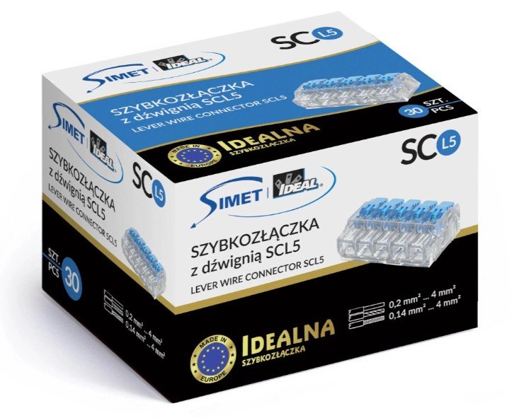 SIMET 88000323 Szybkozłączka z dźwignią SCL5 transparentny/niebieski ...