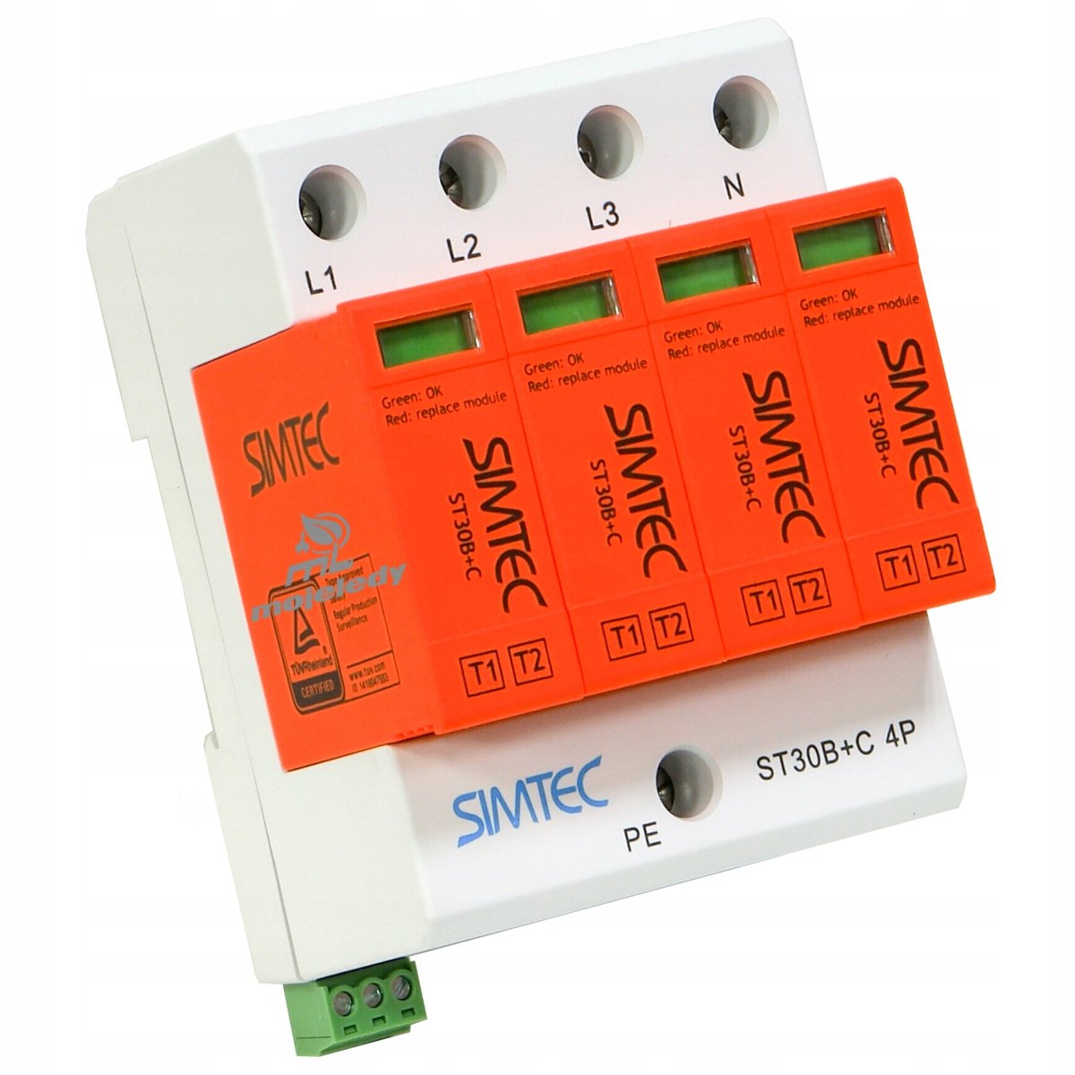 SIMET OGRANICZNIK PRZEPIĘĆ 4P TYP 1+2 30kA SIMTEC - Simet | Sklep EMPIK.COM