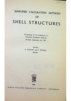 Simplified calculation methods of shell structures - | Książka w Empik