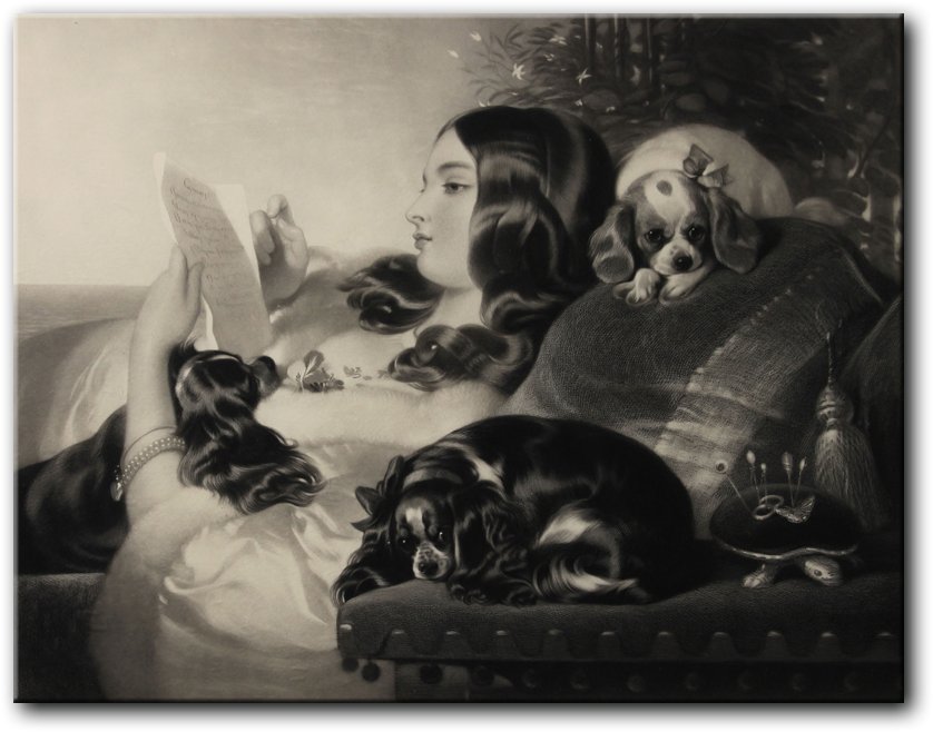 Sir Edwin Henry Landseer,King Charles Spaniels - PR04789 - PRINTORAMA ...