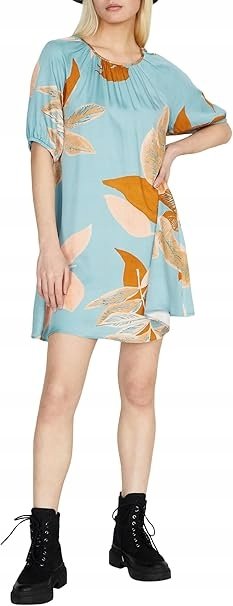 Sisley Sukienka Mini z Dekoltem Okrągłym w Duże Kwiaty 34 Jyd - Sisley ...