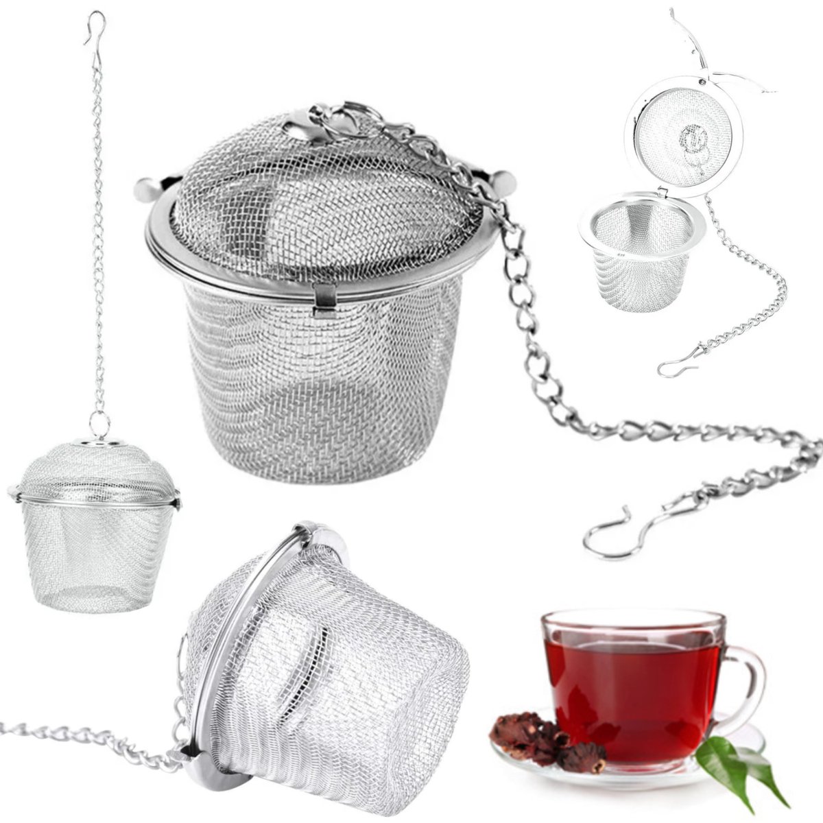 Sitko Do Herbaty Zaparzacz Do Ziół Stal Nierdzewna Koszyczek Z ...