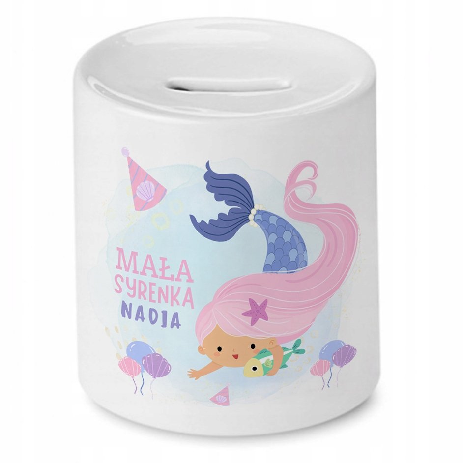 Skarbonka 330 ml Dla Nadii Córki Dziecka z Nadrukiem ze Zdjęciem ...