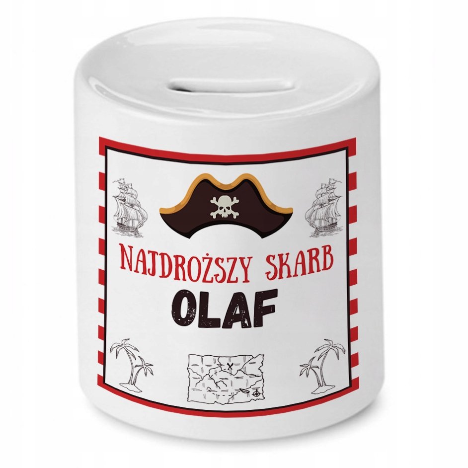 Skarbonka 330 ml Dla Olafa Syna Dziecka Prezent z Nadrukiem ze Zdjęciem ...