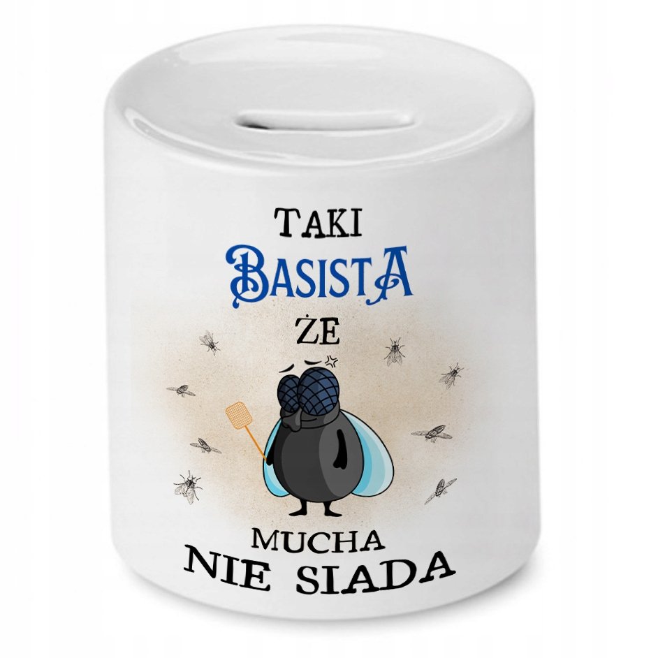 Skarbonka Dla Basisty na Urodziny Imieniny Prezent z Nadrukiem ze ...