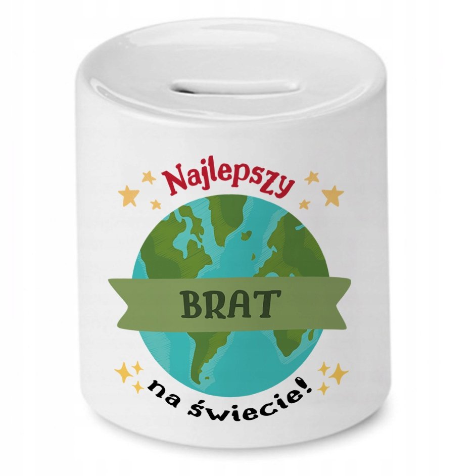 Skarbonka Dla Brata na Urodziny Imieniny Prezent z Nadrukiem ze Zdjęciem - PoliDraw | Sklep ...