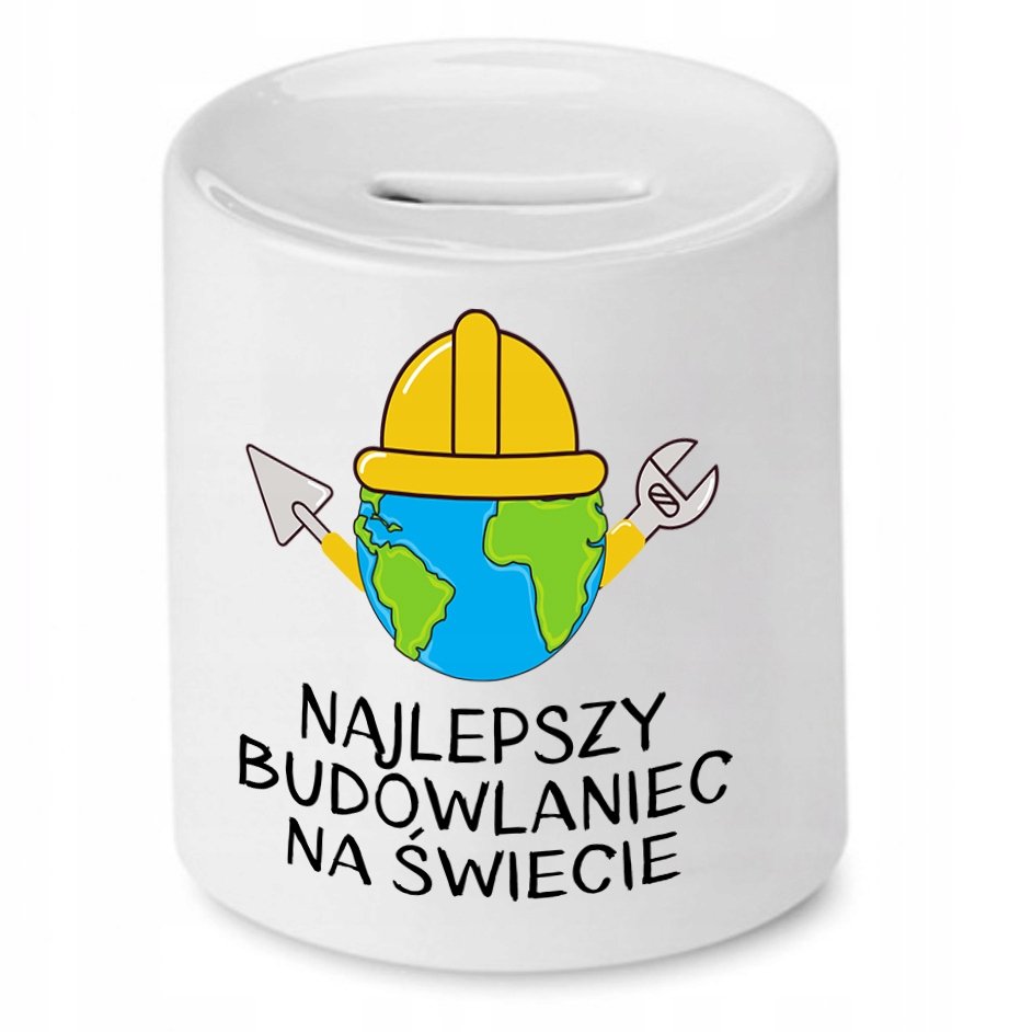 SKARBONKA DLA BUDOWLAŃCA NAJLEPSZY NA ŚWIECIE z Nadrukiem ze Zdjęciem ...